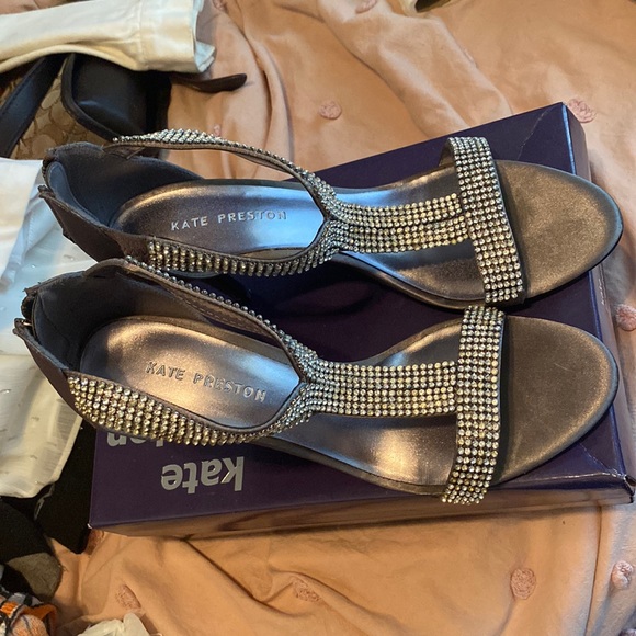 Kate Preston | Shoes | Silver Heels | Poshmark
